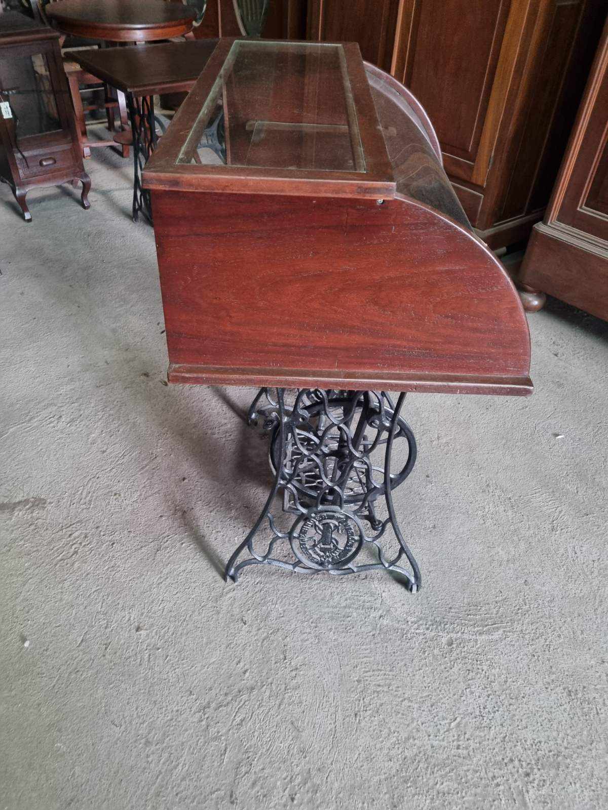 Display Cabinet Narra Curved Glass Sewing Machine Stand H28 – Siglo ...