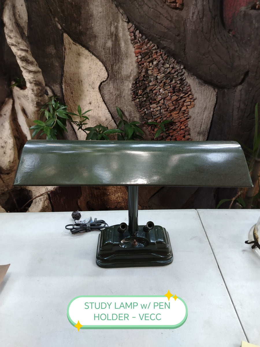 VINTAGE STUDY LAMP w/ PEN HOLDER – Siglo Antiques