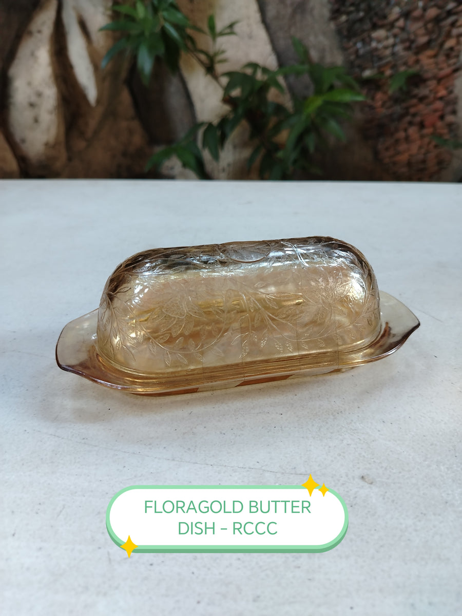 FLORAGOLD BUTTER DISH – Siglo Antiques