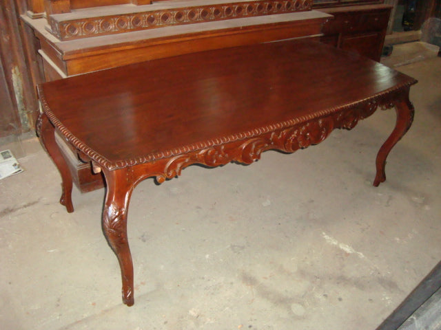 Dining Table AMN-E69 Carving Split Top Narra – Siglo Antiques